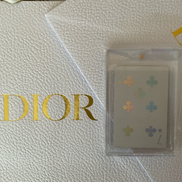 Dior | Other | Dior Gold And White Playing Cards | Poshmark